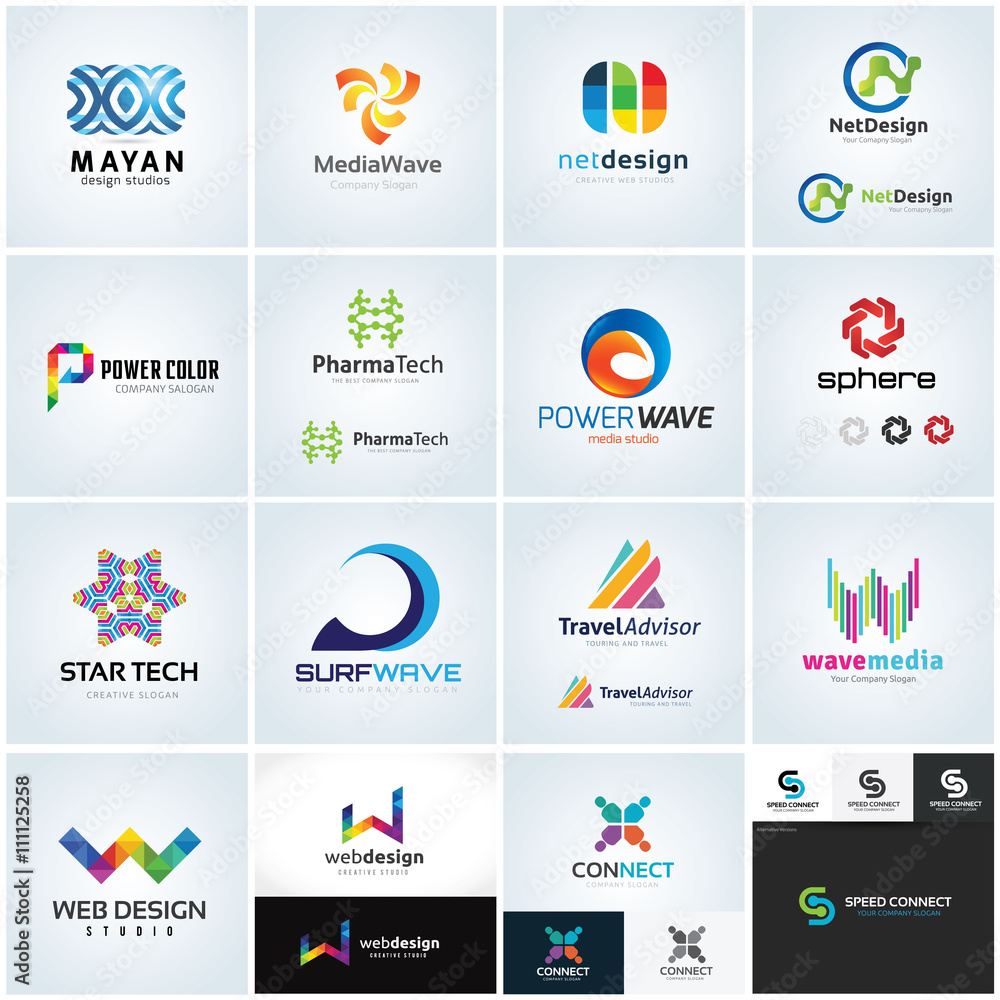 Creative logo design collection, logo set, logo collection, vector logo ...