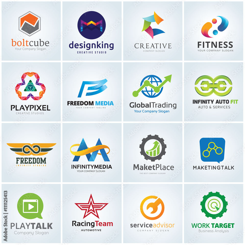 Creative logo design collection, logo set, logo collection, vector logo ...