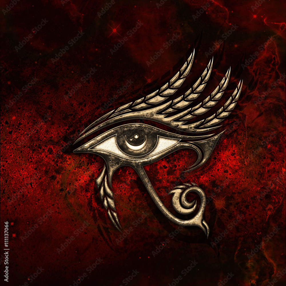 호루스 팔콘 심볼 Falcon Of Horus The Egyptian God Of Sky, Gold