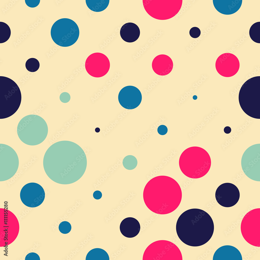 Seamless polka dot pattern. Vector repeating texture. Stock Vector ...