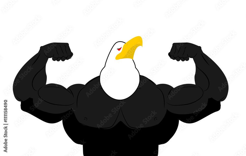 Strong Eagle athlete. fitness bird. Wild animal bodybuilder with Stock ...