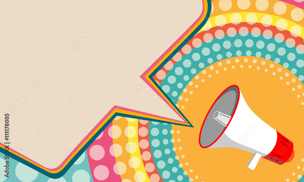 announcement with megaphone Stock Vector | Adobe Stock