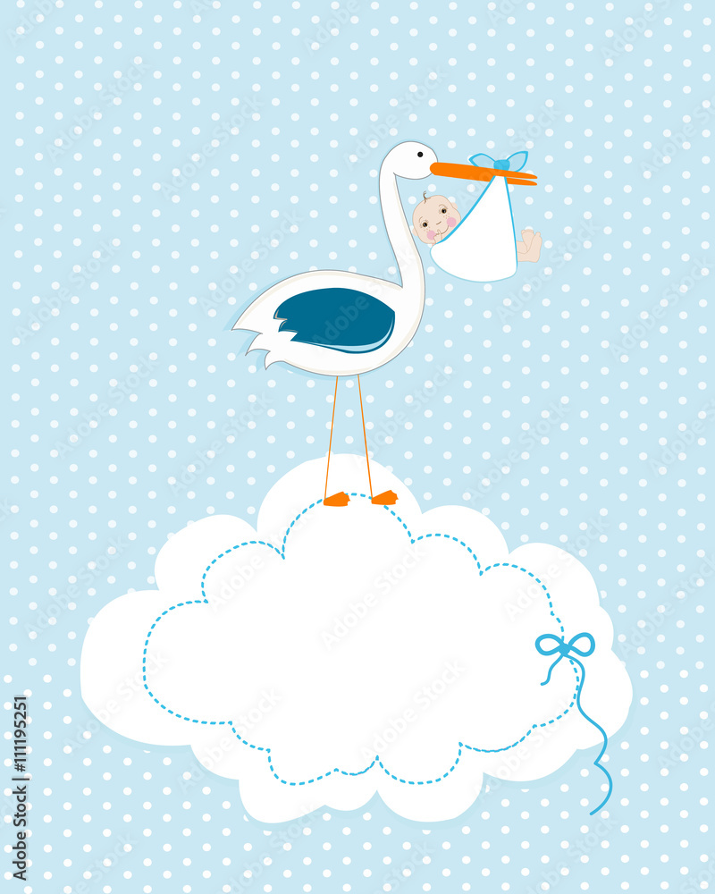 Baby Shower Stork Boy