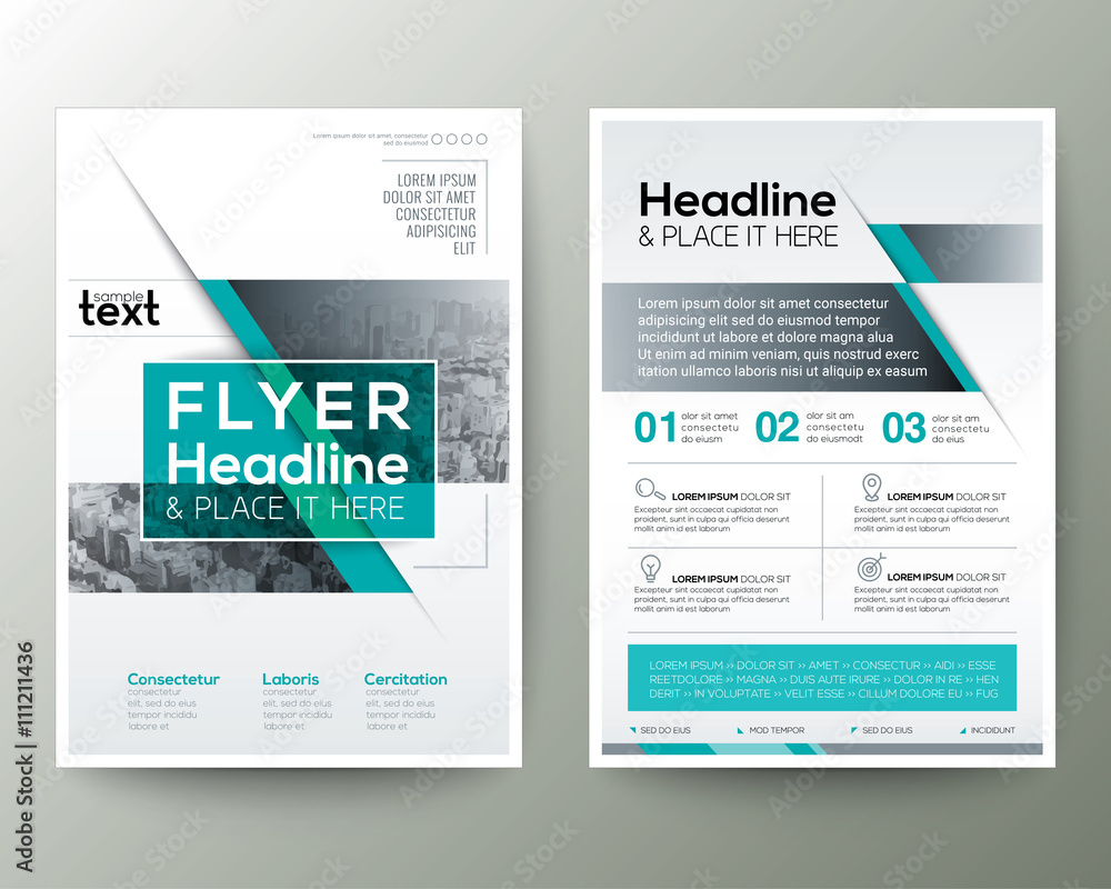 Poster Brochure Flyer design Layout vector template Stock Vector ...
