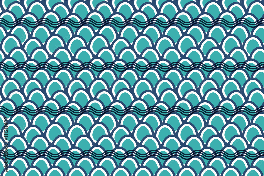 Seamless wave pattern background; vector illustration. Stock Vector ...