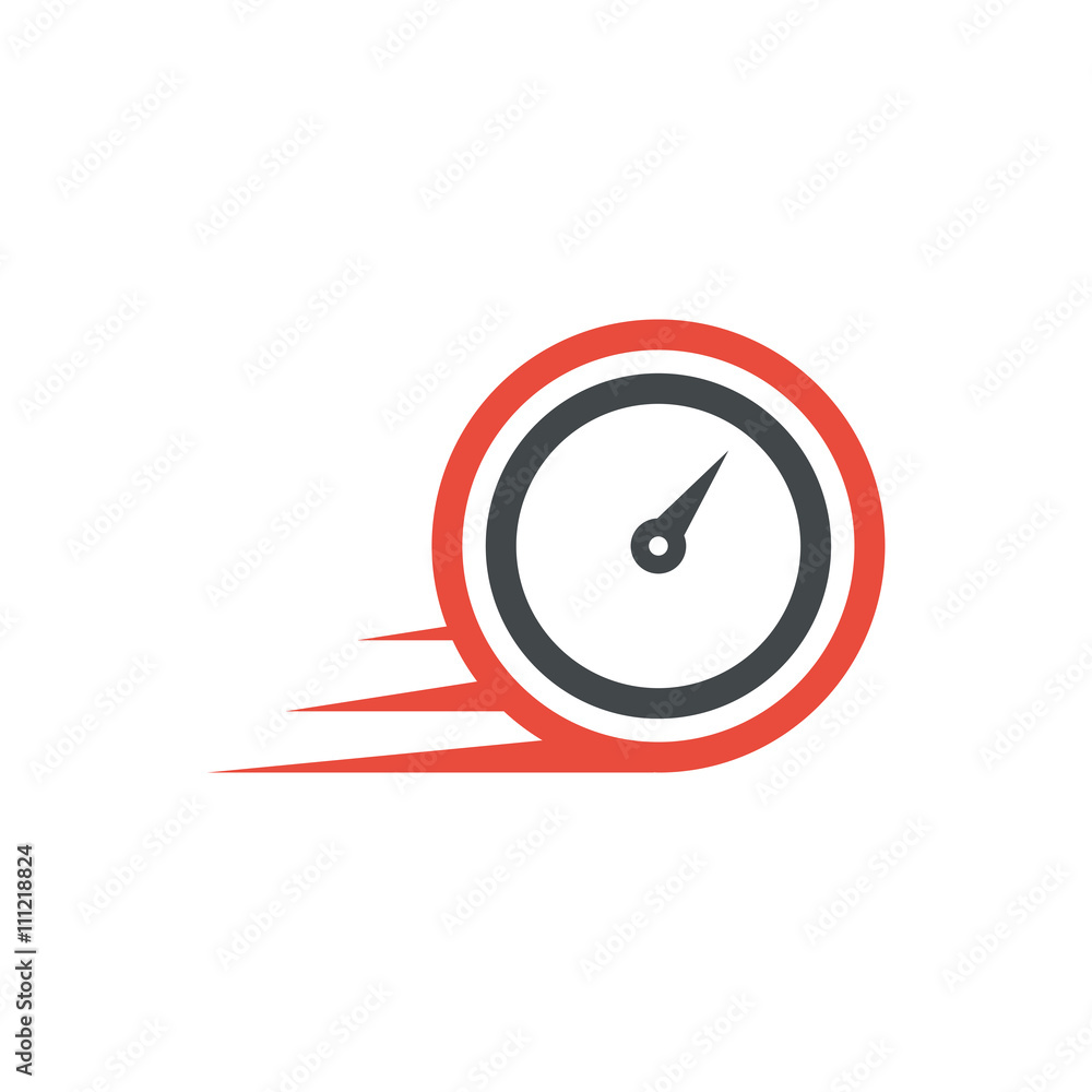 Time Clock vector logo icon Stock Vector | Adobe Stock