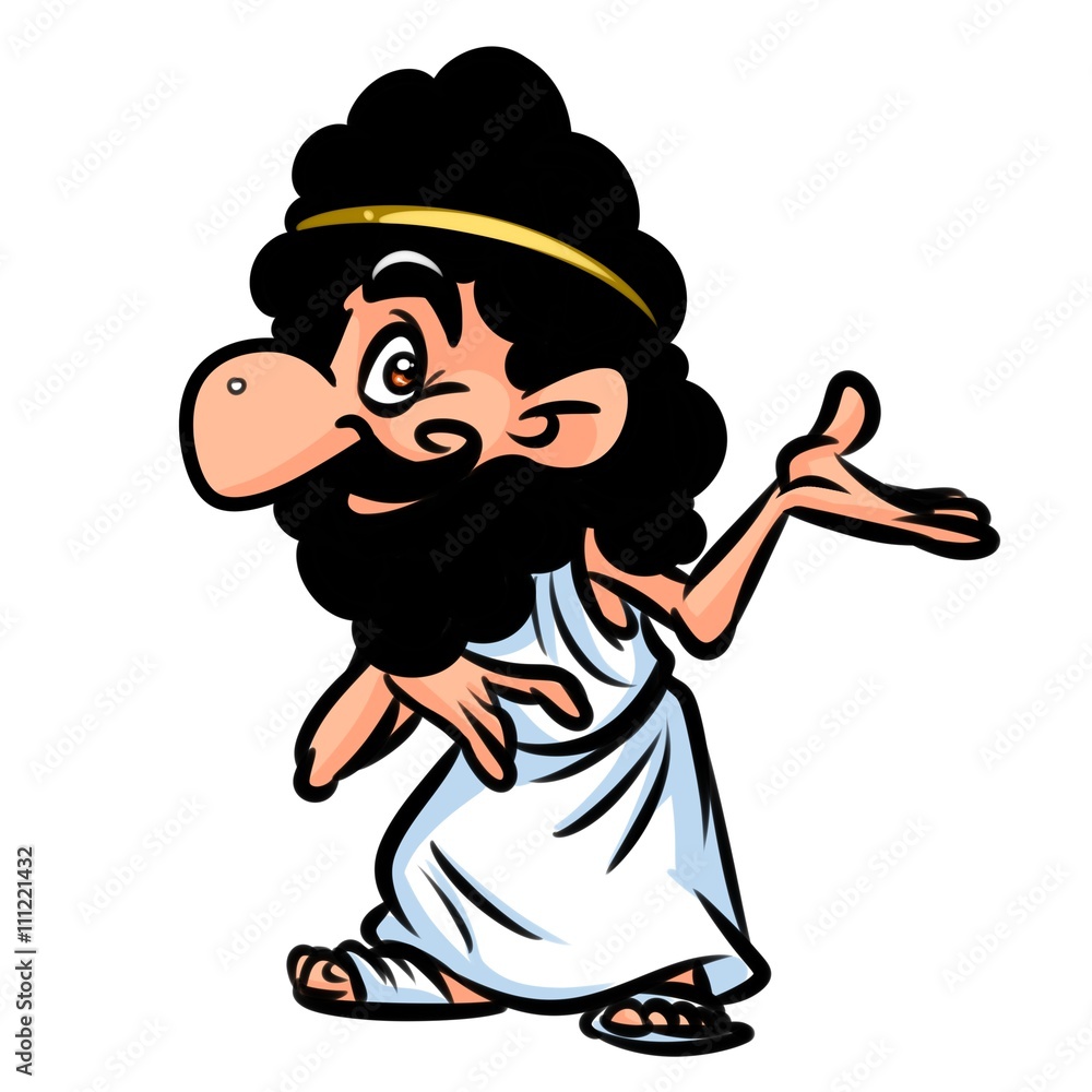 Greek character cartoon illustration isolated image Stock Illustration ...