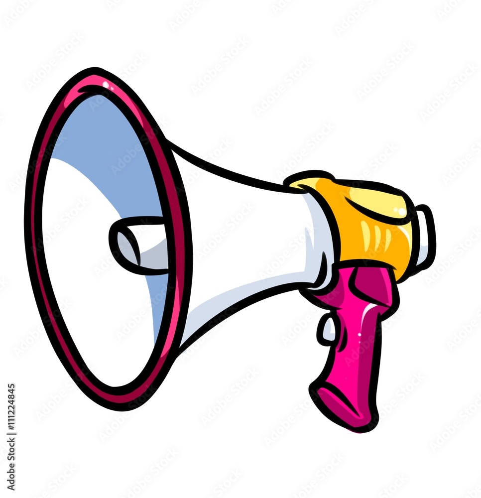 Megaphone cartoon illustration isolated image Stock Illustration ...