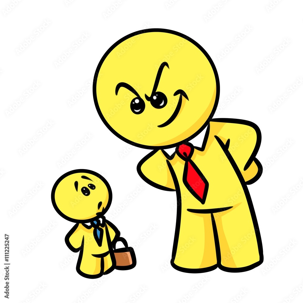 Smiley character excellence business work cartoon illustration isolated ...