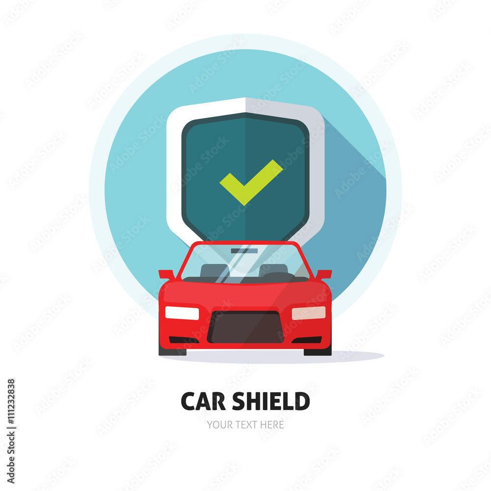 Car guard shield sign, collision insurance shop store logo emblem auto ...