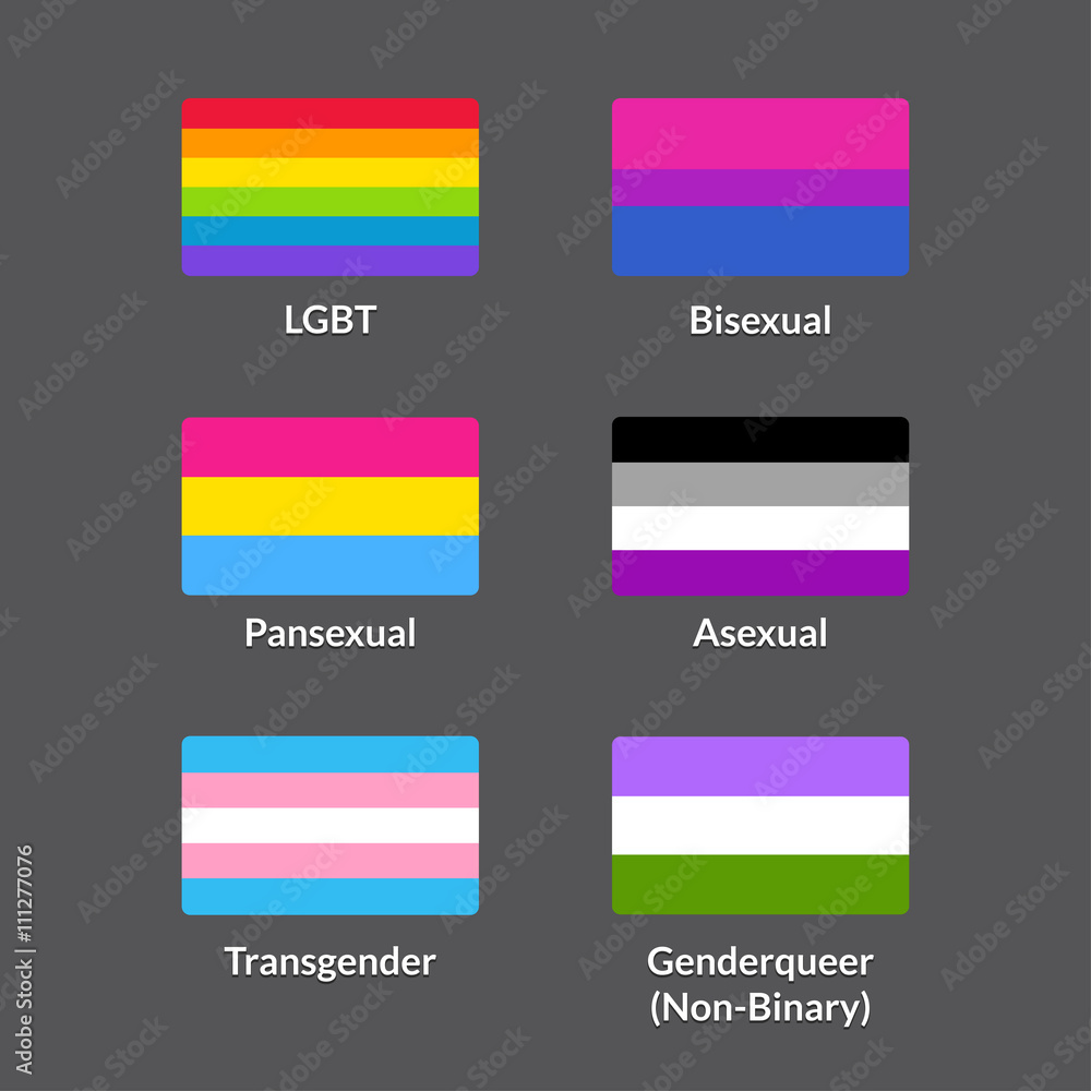 LGBT flags set Stock Vector | Adobe Stock