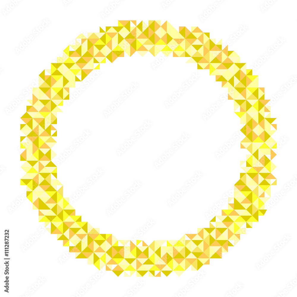 Frame. Colored triangles, diamonds. Isolated vector object on white ...