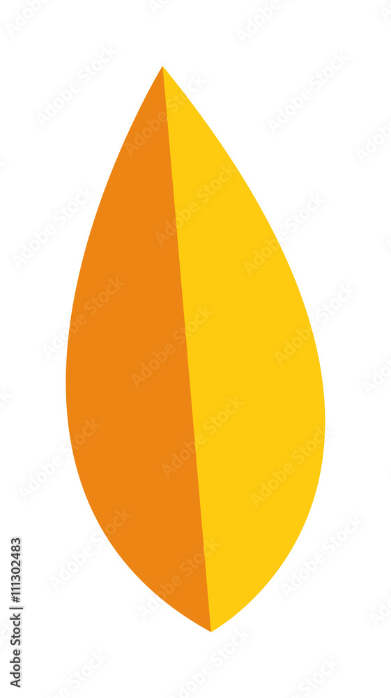 Yellow leaf vector illustration. Stock Vector | Adobe Stock