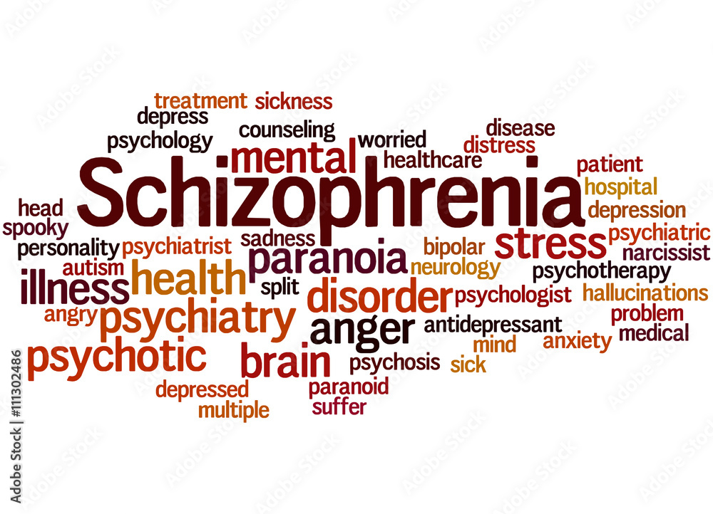 Schizophrenia, word cloud concept Stock Illustration | Adobe Stock