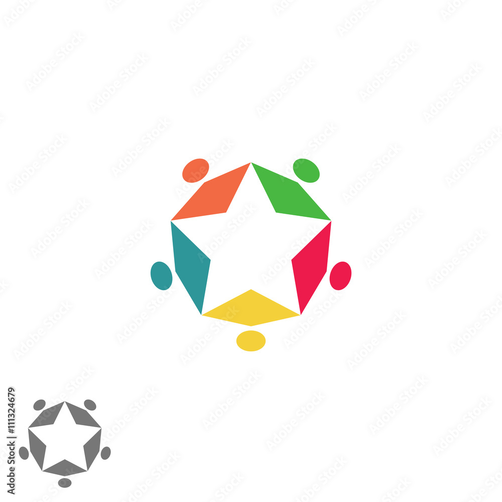 Success business community partnership logo, teamwork group abstract ...