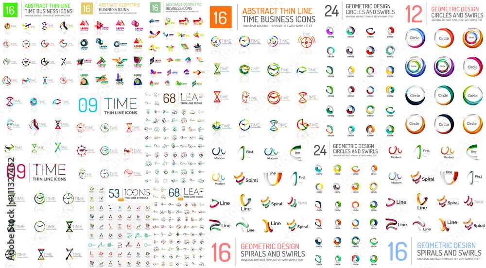 Logo Mega Collection Stock Vector | Adobe Stock