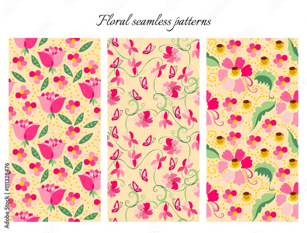 Pink Vintage Background Patterns