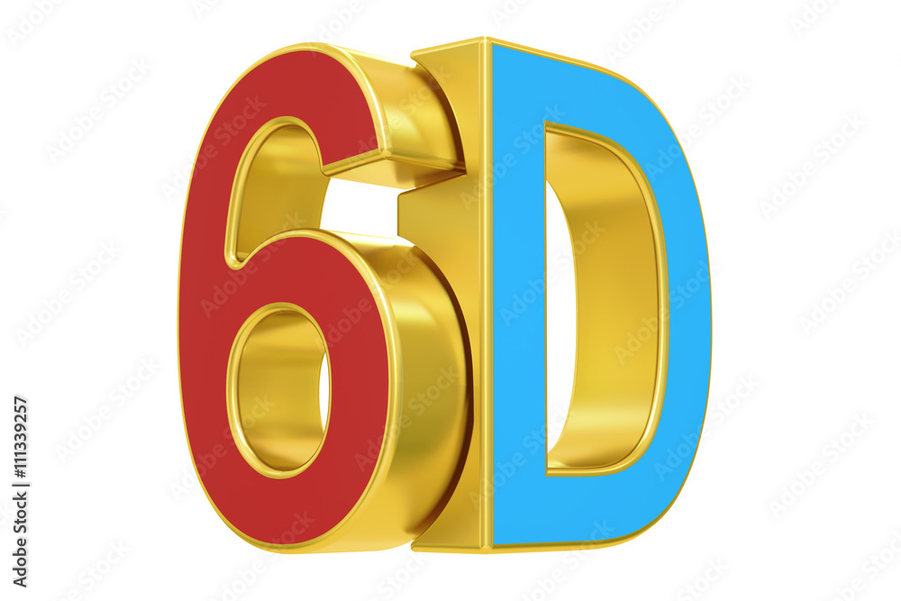 6D logo, 3D rendering Stock Illustration | Adobe Stock