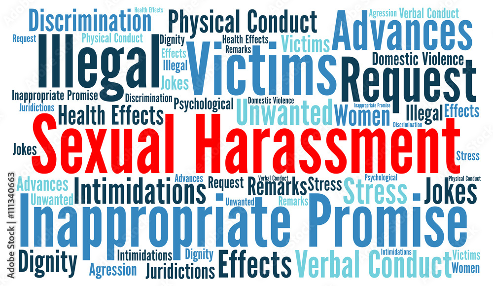 Sexual harassment word cloud concept Stock Illustration | Adobe Stock