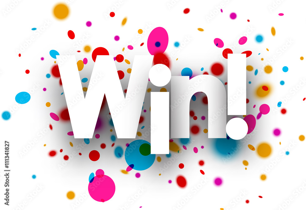 Win paper card. Stock Vector | Adobe Stock