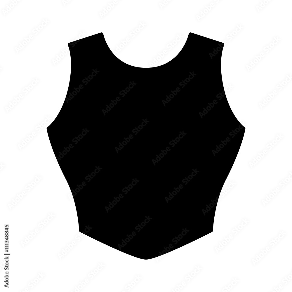 Body vest breastplate armor flat icon for games and websites vector de ...