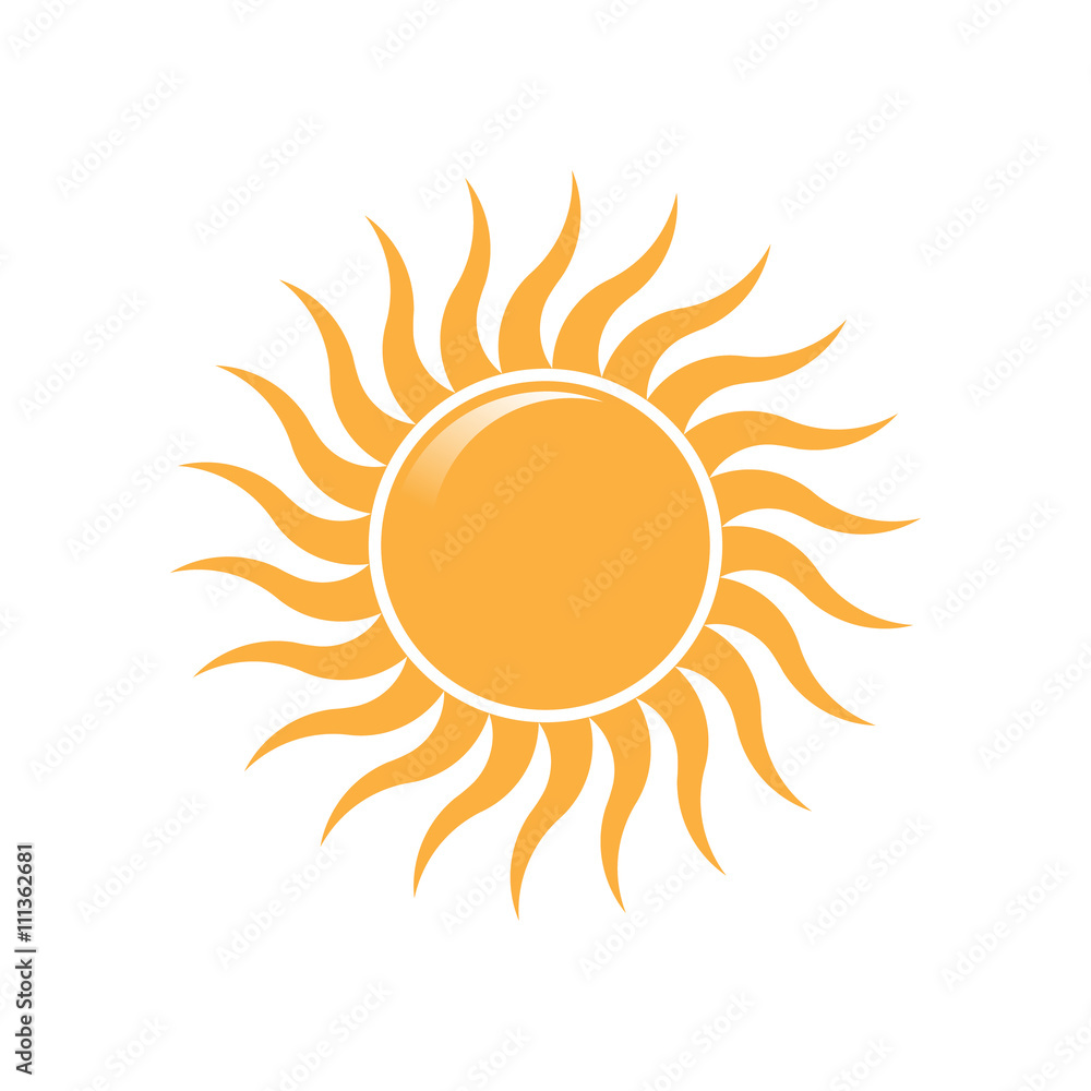 Summer Sun wave rays logo. Vector logo design Stock Vector | Adobe Stock