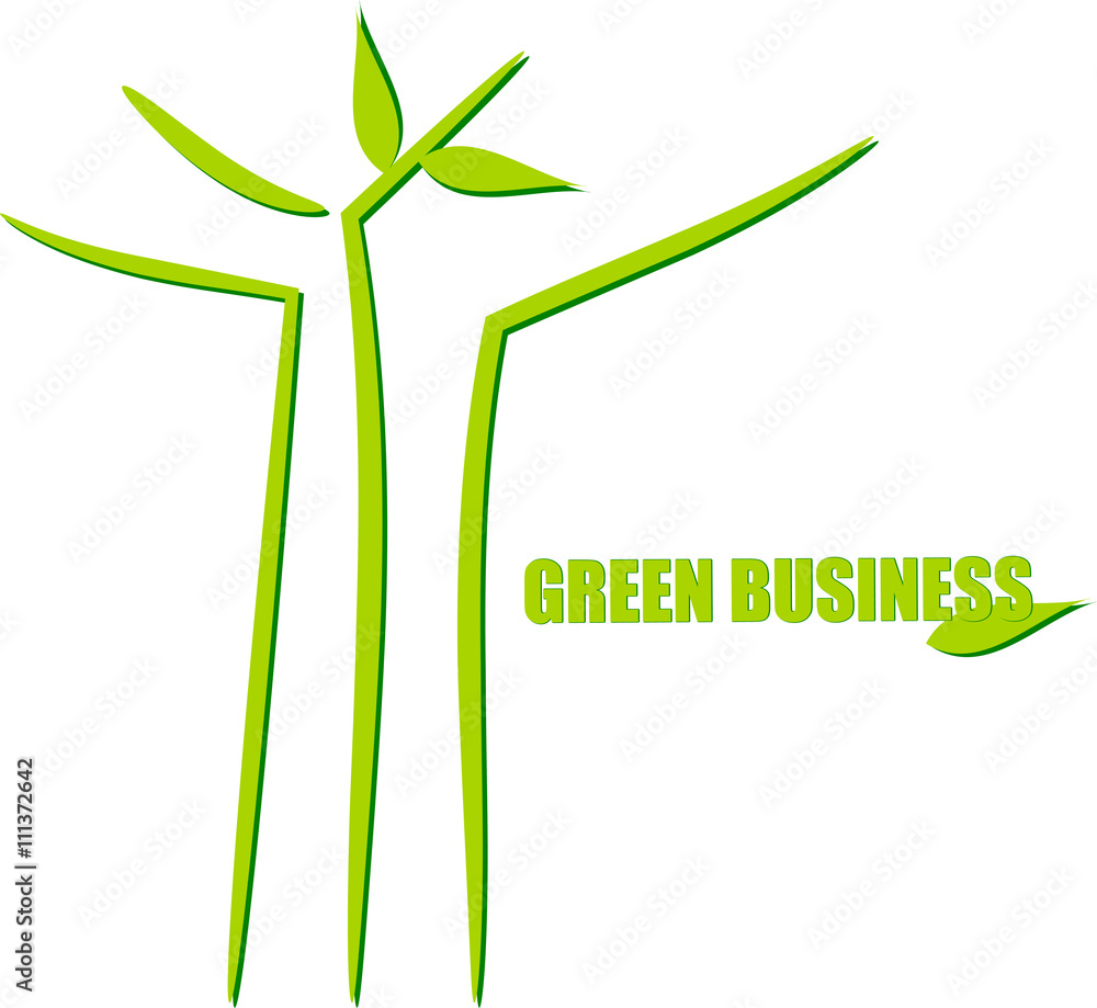 Logo Green Business Stock Vector | Adobe Stock