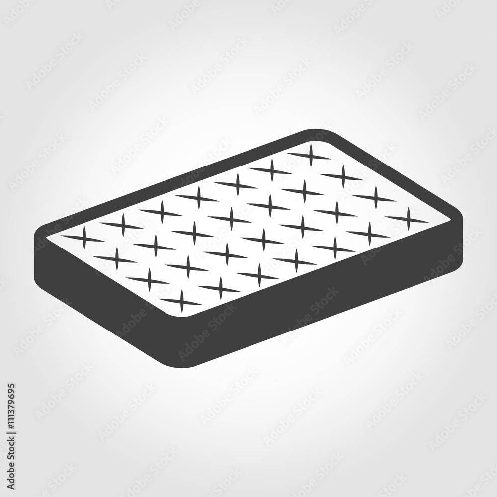Vector black mattress icon Stock Vector | Adobe Stock