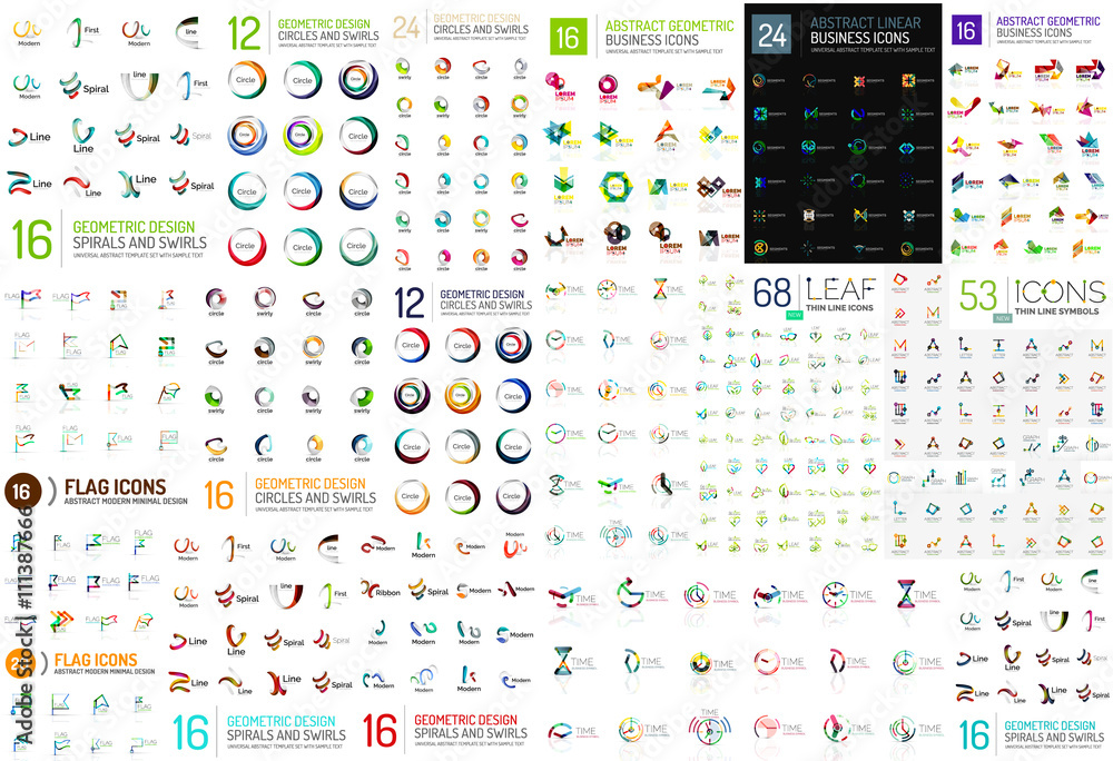 Logo Mega Collection Stock Vector | Adobe Stock