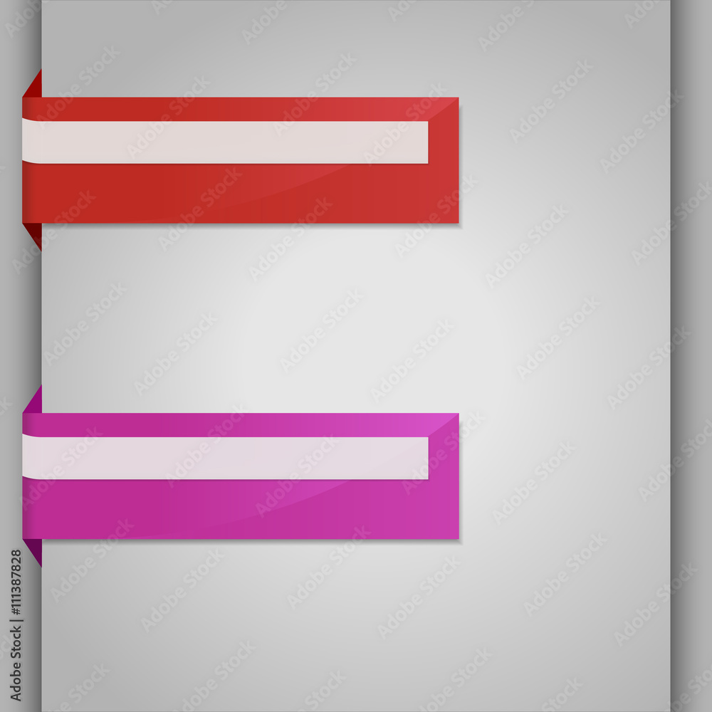 Shiny labels. Elegant banners with blank space for optional text. Stock ...