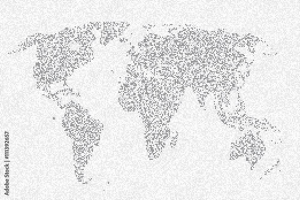 World map. digital pixels wallpaper Stock Vector | Adobe Stock