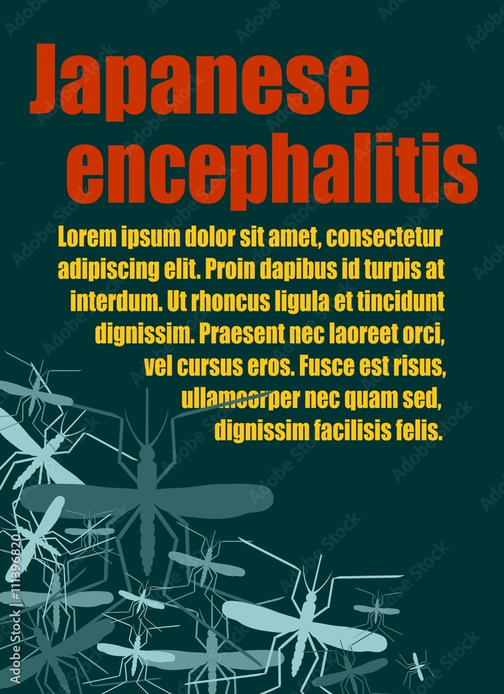 Vector brochure, report or flyer design template. Japanese encephalitis ...