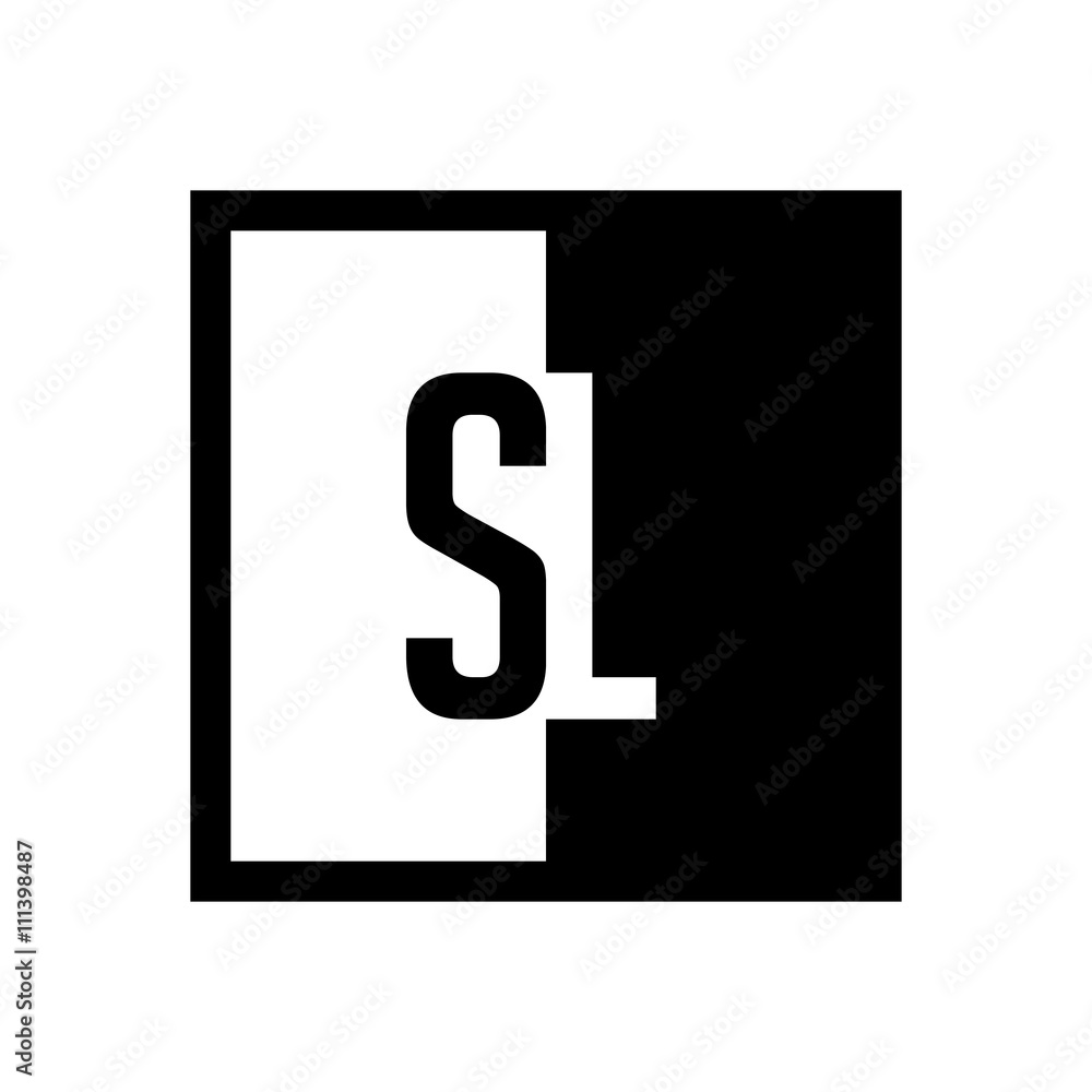 initial square half logo Stock Vector | Adobe Stock