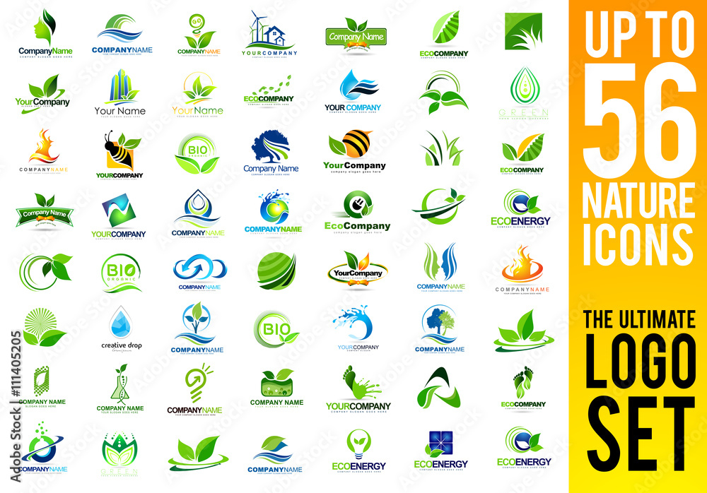 Vetor de Green Logo Nature Logo Eco Logo Leaf Logo do Stock | Adobe Stock