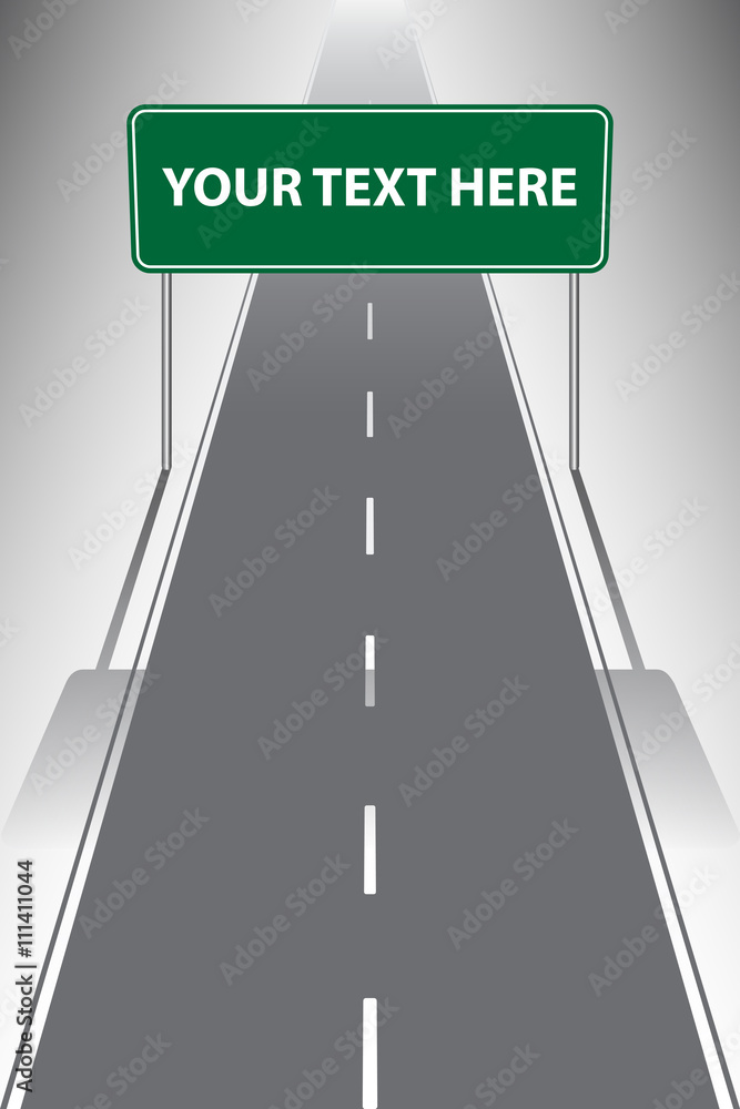 Design template, Road signs lead the way to your destination, vector ...