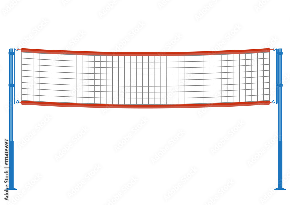 Vector volleyball net illustration. Stock Vector | Adobe Stock