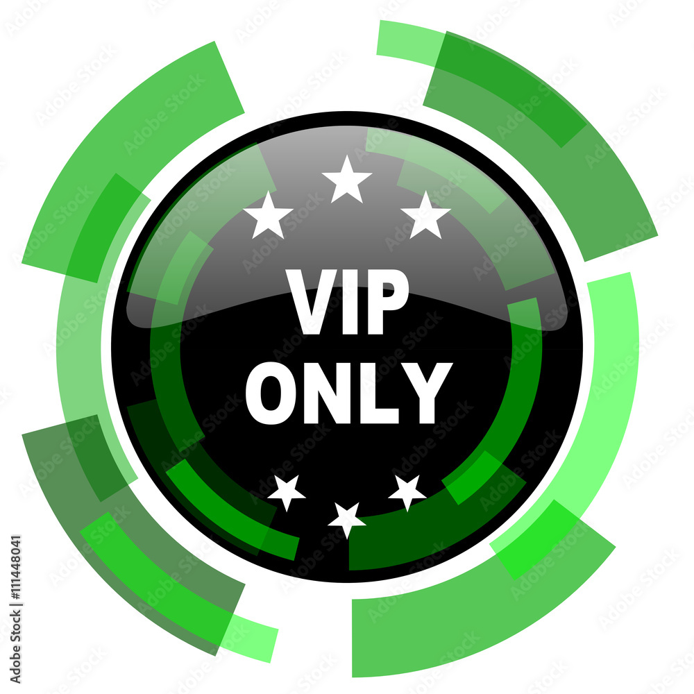 vip only icon, green modern design isolated button, web and mobile app ...