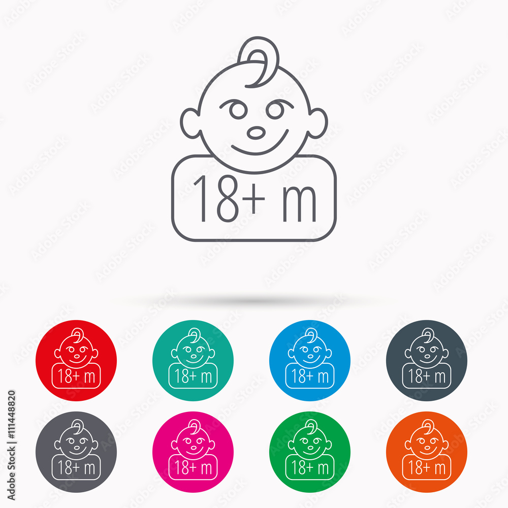 Baby face icon. Newborn child sign. Stock-Vektorgrafik | Adobe Stock
