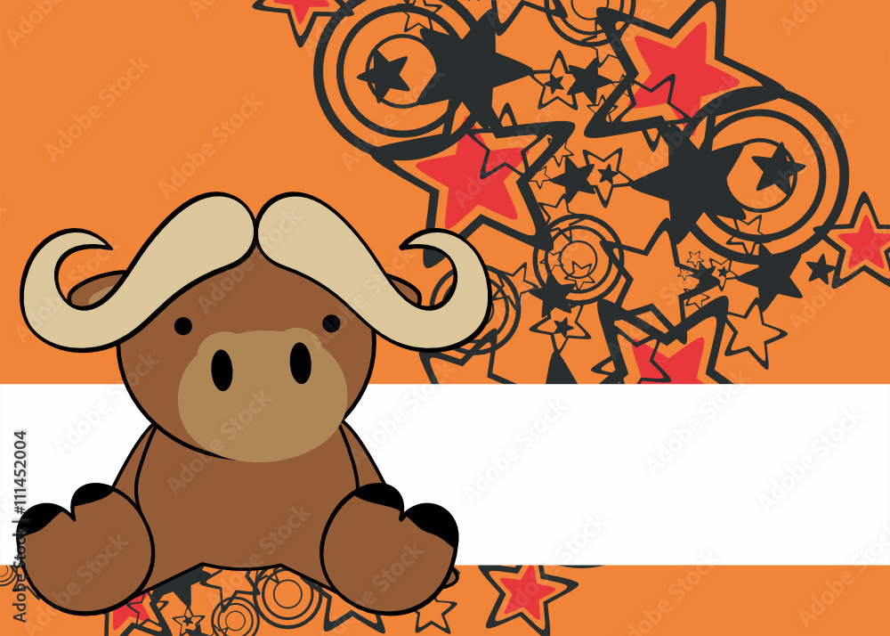 cute little baby sit oxen cartoon background in vector format Stock ...