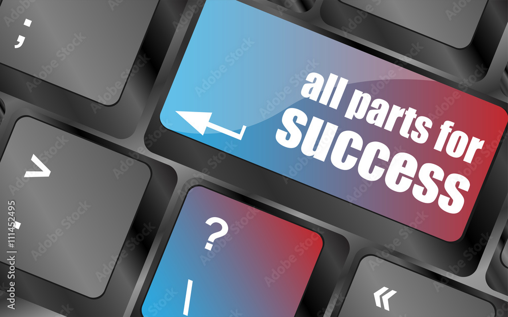 all parts for success button on computer keyboard key vector, keyboard keys, keyboard button ...
