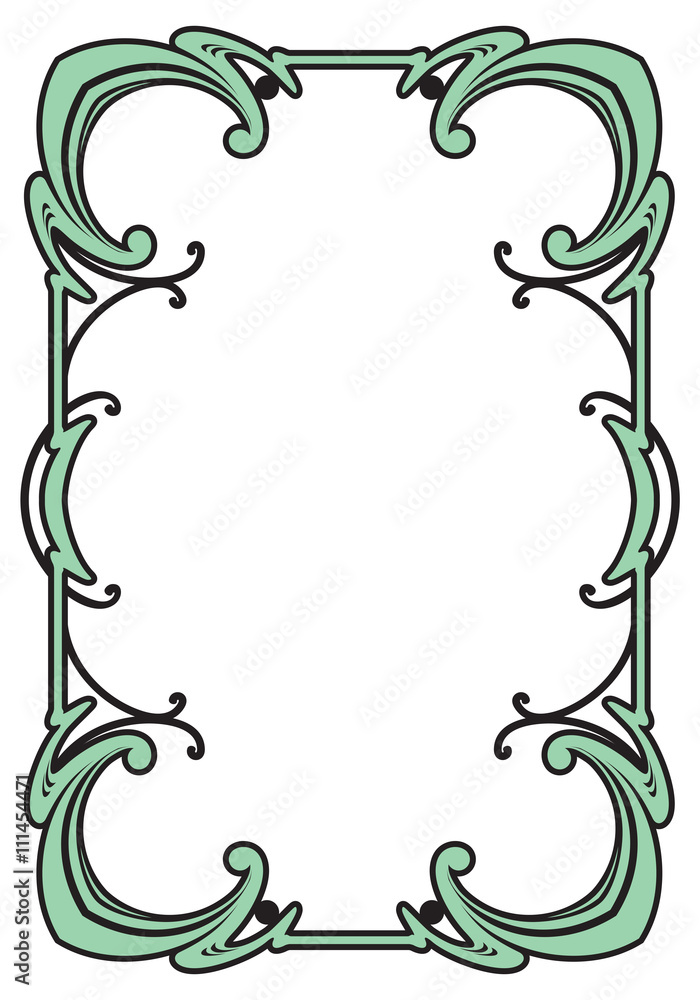 Border frame molding line deco vector label Stock Vector | Adobe Stock