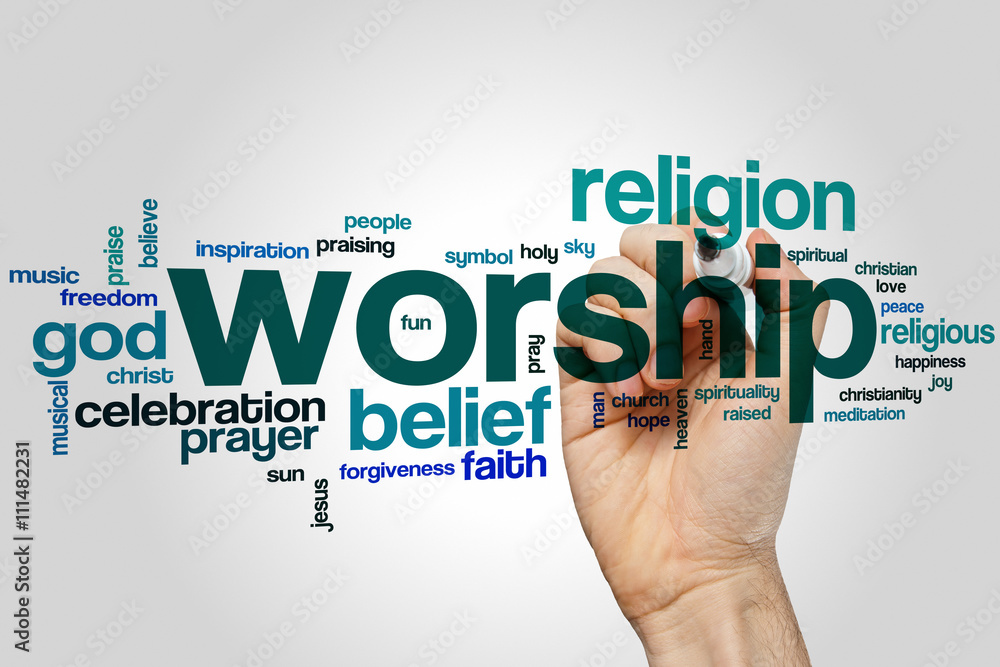 Worship word cloud Stock Photo | Adobe Stock