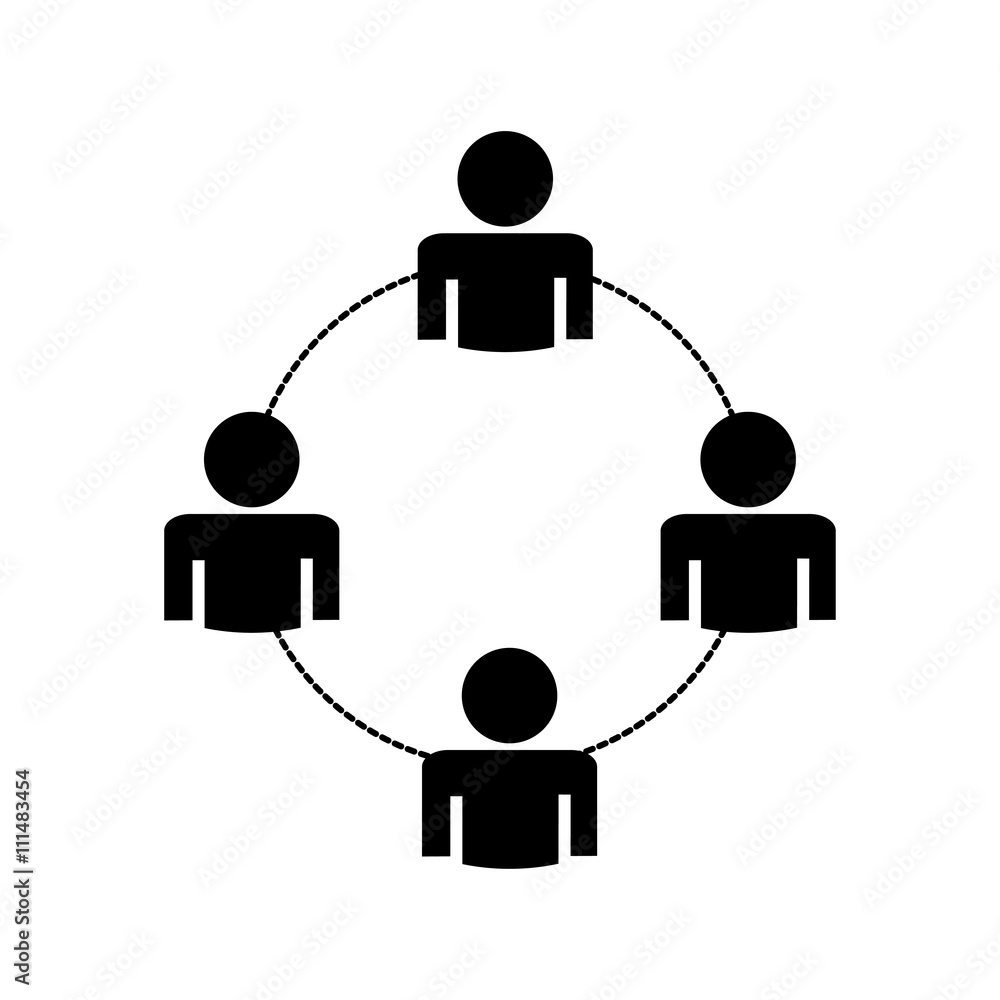 Icon people together on a white background Stock Vector | Adobe Stock