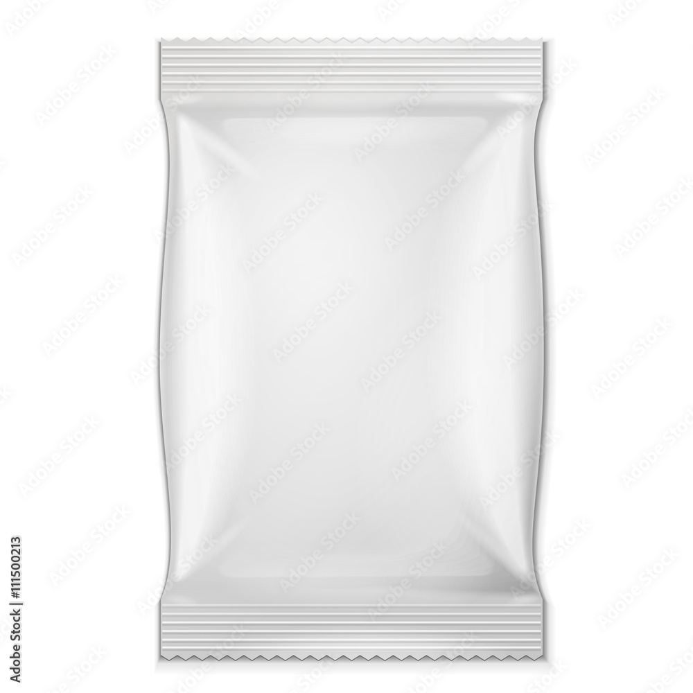 White Blank Foil Food Snack Sachet Bag Packaging For Coffee, Salt ...