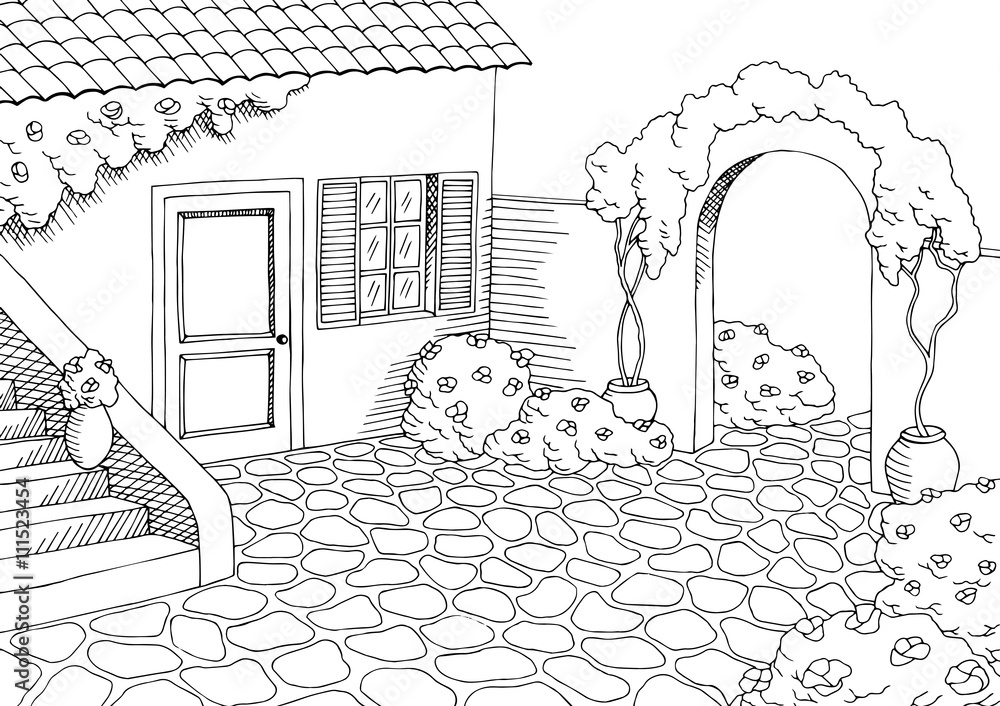 Yard Clipart Black And White