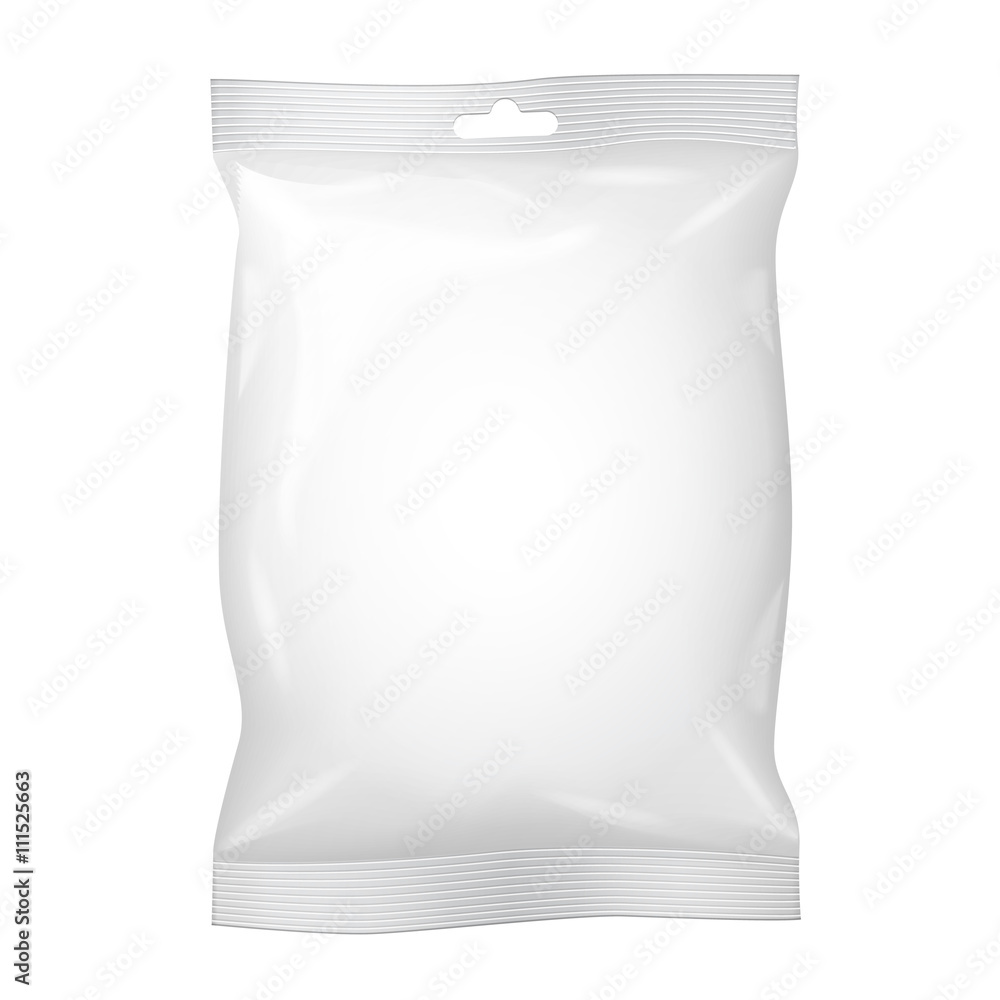 White Blank Foil Food Snack Sachet Bag Packaging For Coffee, Salt ...