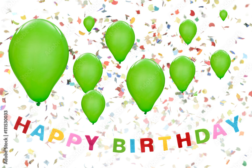 Happy Birthday Geburtstag Party Dekoration Stock Illustration | Adobe Stock