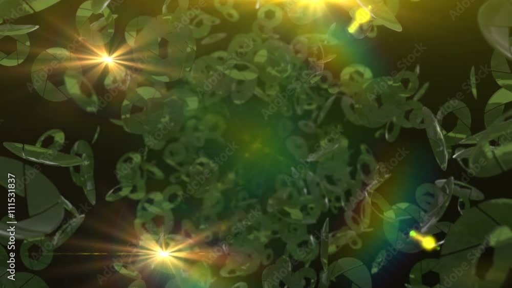 Vidéo Stock Seamless looping animation of a tunnel of abstract green ...