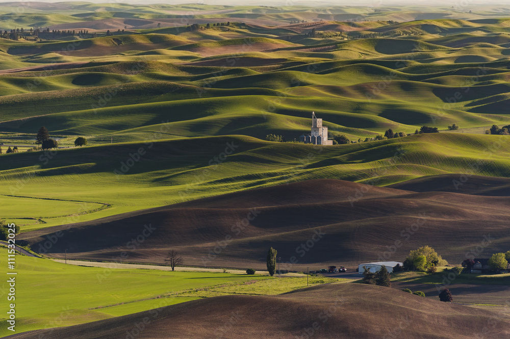 Washington Palouse. A spectacular sunset view from Steptoe Butte State ...