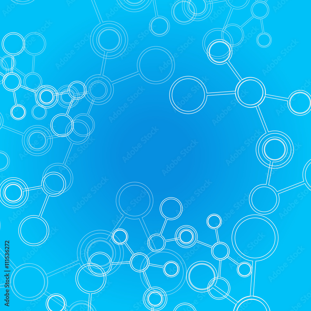 Design science concept. Vector molecule background. Abstract polygonal ...
